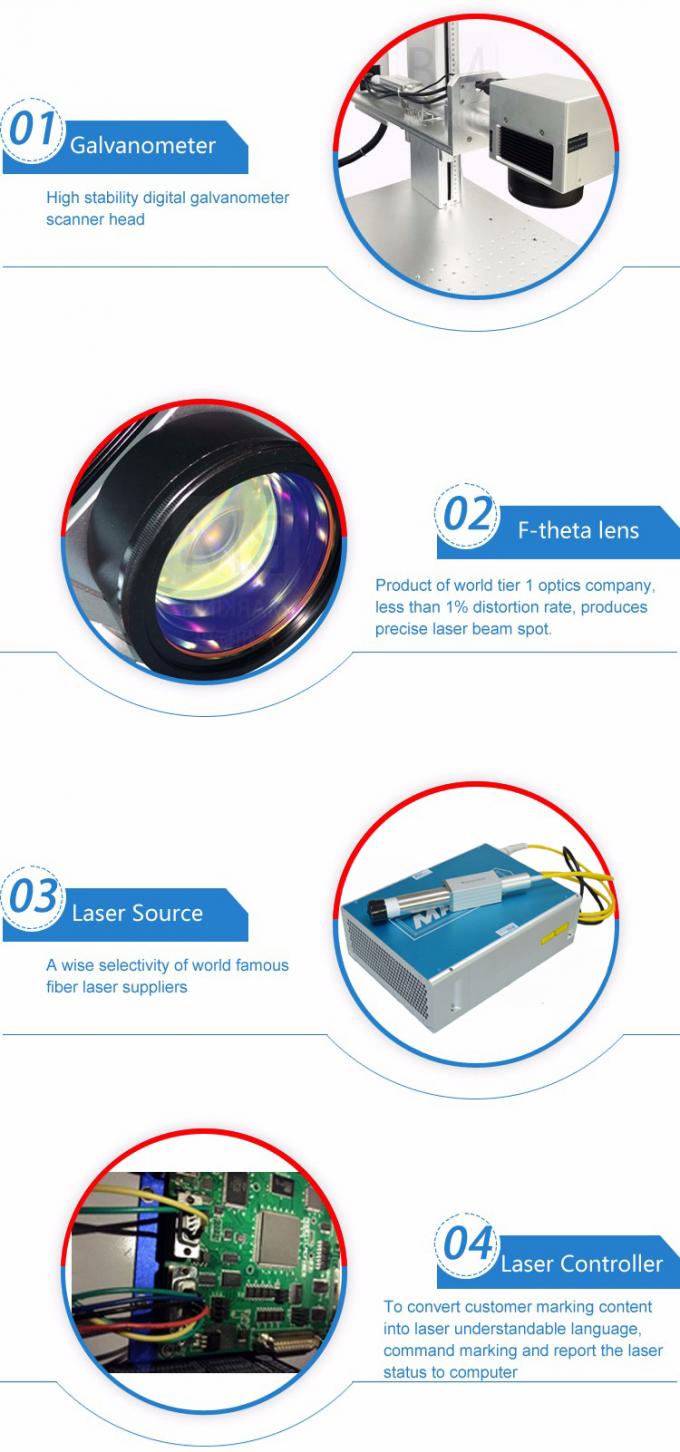 Rotary Axis Yag Laser Engraving Machine , Mini Handheld Laser Marker 51KG